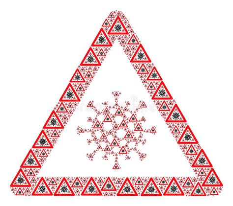Viral Warning Recursion Mosaic Of Itself Icons Stock Vector
