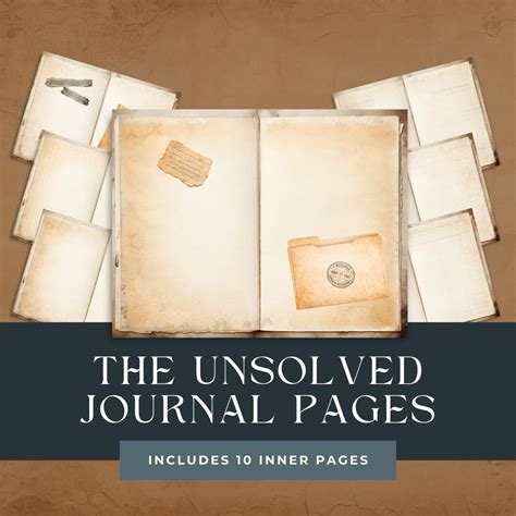 Unsolved Mystery Journal Pages True Crime Digital Paper Instant