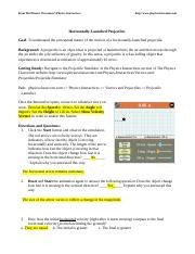 Understanding Horizontally Launched Projectiles In Physics Course Hero