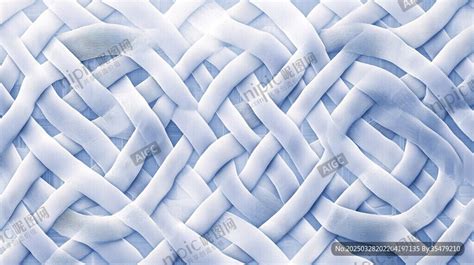 Ai创作图蓝色 编织 纹理 图案 背景 线条 交织 网状 柔软 立体 层次 质感 浅色 交错 装饰 昵图网