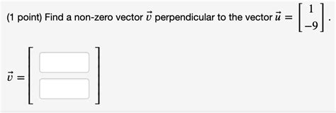 Solved point Find a non zero vector ū perpendicular to Chegg