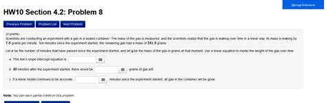 Solved Manage Extensions Hw10 Section 42 Problem 8