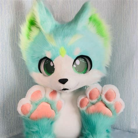 Green Furry Paws Feet Etsy Canada
