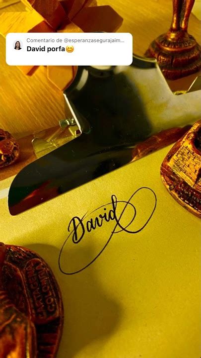 David Em Letra Cursiva David En Letra Cursiva