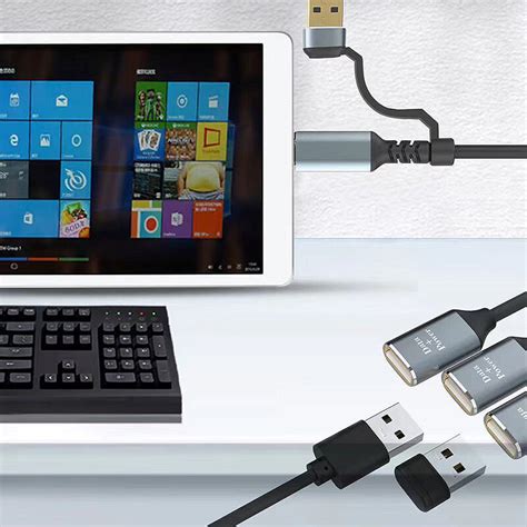 3 In 2 Multifunctional USB C Hubs USB Type C Male To USB2 0 3 Female Multi Splitter Adapter OTG