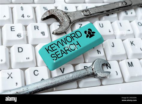 Sign Displaying Keyword Search Business Idea Using Word Or Term To Look Correct Subject