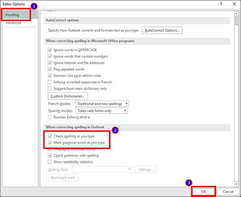 how to spell check in outlook [windows mac and 365]