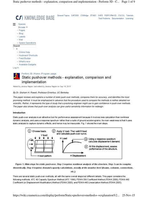 static pushover method coefficient of variation hysteresis