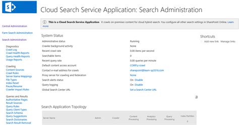 use the cloud search service application on premises