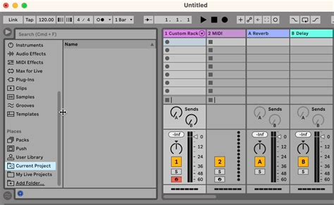Presets On Push Standalone Ableton