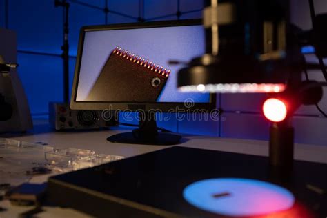 Laboratory Of Semiconductor Chips The Development Of Modern Electronics Crystal Chip In The