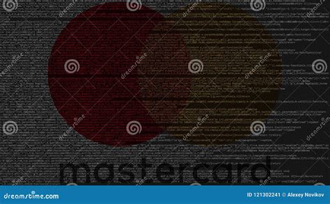 Mastercard Logo Made Of Source Code On Computer Screen Editorial 3d
