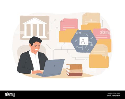 Ai Enhanced E Discovery Abstract Concept Vector Illustration Stock Vector Image And Art Alamy