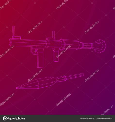 Anti Tank Rocket Propelled Grenade Launcher Rpg 7 Stock Vector By