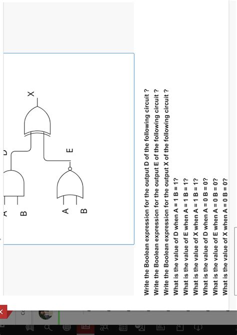 solved write the boolean expression for the output d of the