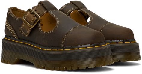 Dr Martens Brown Bethan Arc Leather Platform Mary Jane Oxfords Dr Martens