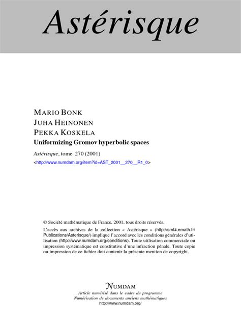 Ast 2001 270 R1 0 Pdf Hyperbolic Geometry Curvature