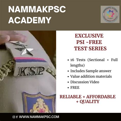 Psi Test Series Free By Nammakpsc