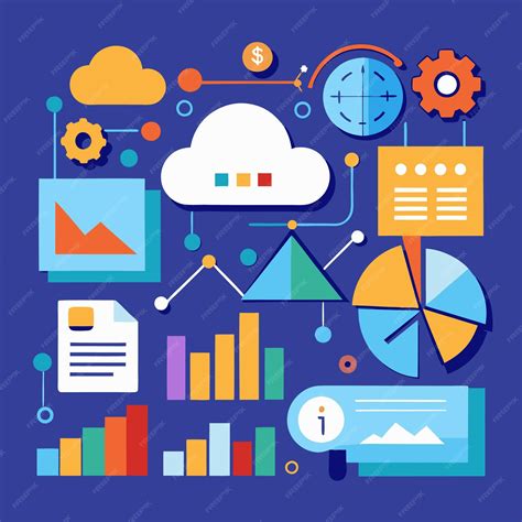 Cloud Computing Data Analytics Infographic With Colorful Icons Of