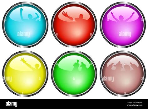 Green An Yellow Buttons Stock Vector Images Alamy