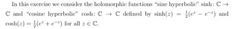 Solved In This Exercise We Consider The Holomorphic