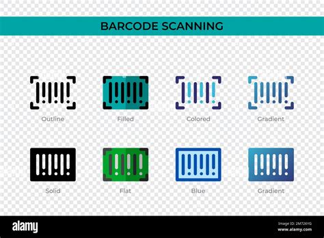 Barcode Scanning Icon In Different Style Barcode Scanning Vector Icons