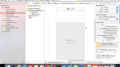 IOS Beginner UITableview UITableViewController Introduction Swift Xcode YouTube