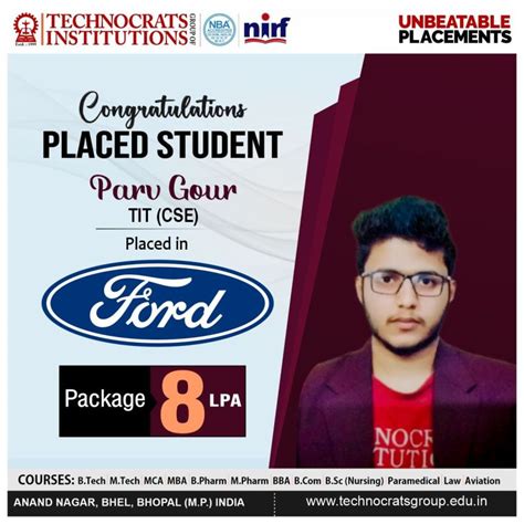 Er Sunil Vishwakarma On Linkedin Placement Technocrats Bhopal