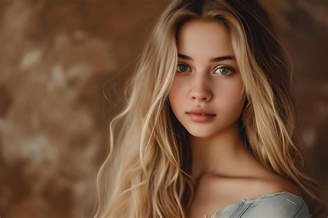 Premium Photo Blonde Girl With Beautiful Long Wavy Hair