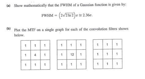 Solved Spatial Resolution 1 4 For The One Dimensional