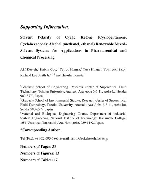 Pdf Solvent Polarity Of Cyclic Ketone Cyclopentanone Cyclohexanone