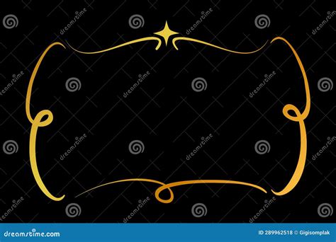 Golden Rectangle Simple Vector Hand Draw Sketch Black Vector At Black 289962518