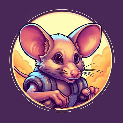Mice Logo 2d Digital Illustration Stock Illustration Illustration Of