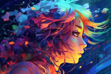 Premium Photo Colorful Digital Art