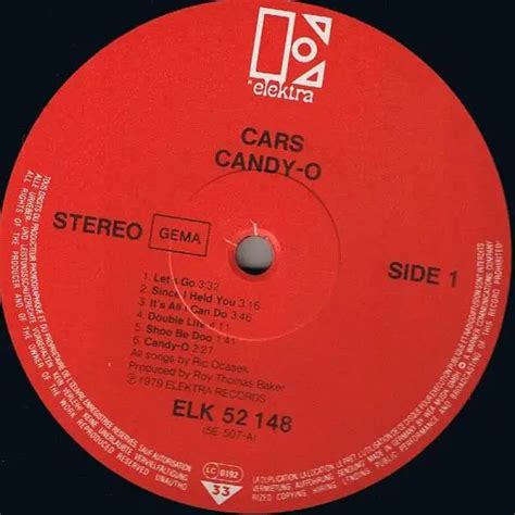 Candy O The Cars Lp Recordsale
