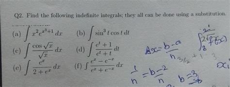 solved q2 find the following indefinite integrals they all