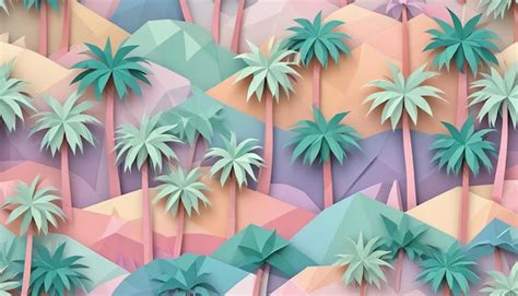 Tropical Palm Tree Desing Premium Ai Generated Image
