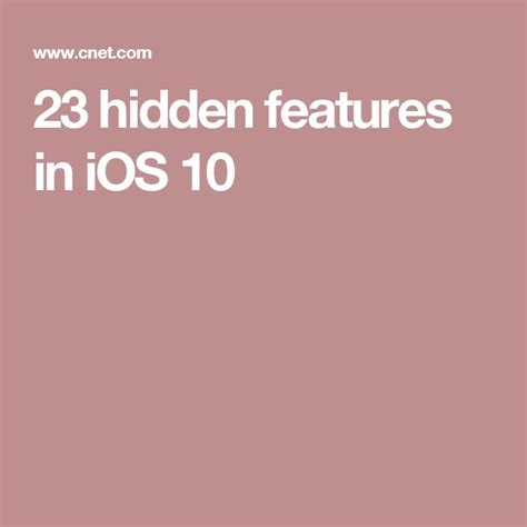 Ios 10 23 Hidden Features Ios 10 10 Things Ios