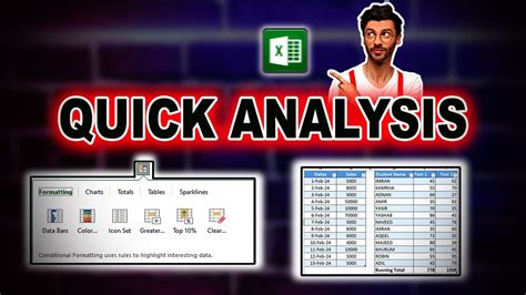 quick analysis tool make you expert in excel ms excel tutorial in