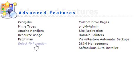 How Do I Select A Different PHP Version Versio