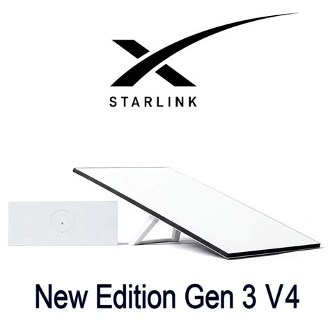 Starlink Gen 3 V4 Flat Standard Internet Kit Satellite Anteena And Wifi 6 Router Dual System