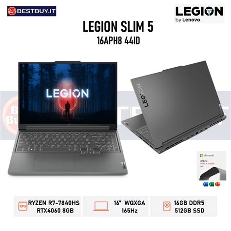 Jual LENOVO LEGION SLIM 5 16APH8 44ID R7 7840HS 16GB 512GB RTX4060 W11 OHS Shopee Indonesia