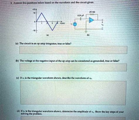solved a answer the questions below based on the waveform and the