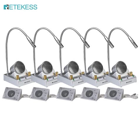 【5 Pcs】retekess Tw105 5w Dual Way Window Counter Intercom Dual Way