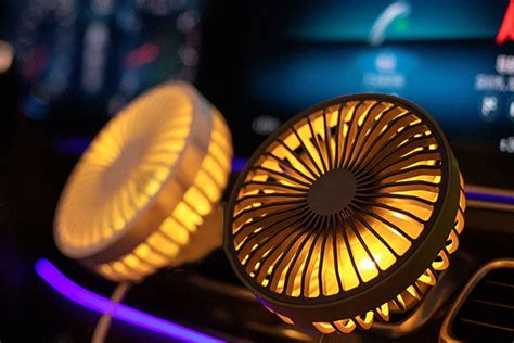 단풍나무 휴대용 차량 선풍기 에어컨 거치식 Led 서큘레이터 위시버킷