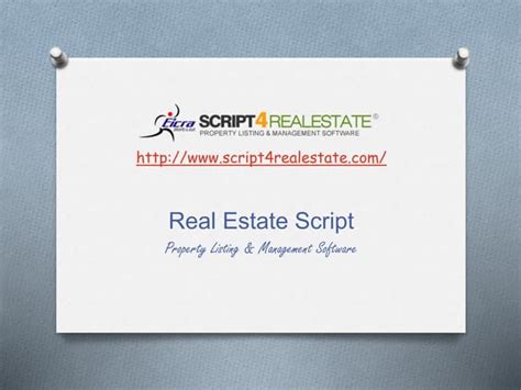 real estate script by eicra soft ppt