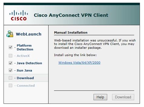 Cisco Anywhere Vpn Web Based Installation Was Unsuccessful Super User