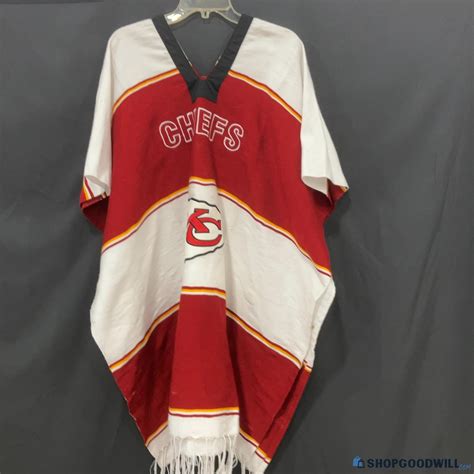 Nfl Poncho Kansas City Chiefs Acrylic Cotton