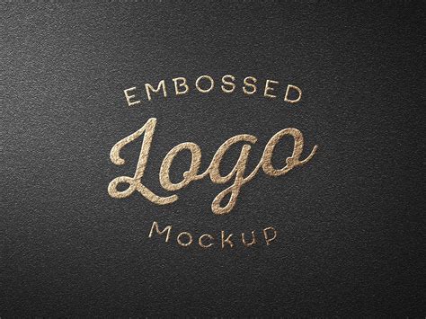 Free Embossed Texture Logo Mockup Psd Good Mockups