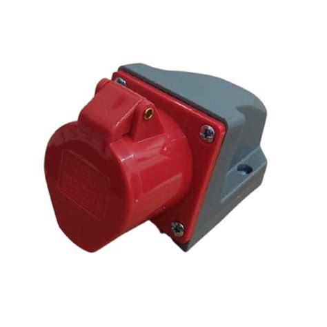 Tomada Sobrepor 3pt 32a 380v 6h Ip44 Vermelho Soprano Shopee Brasil